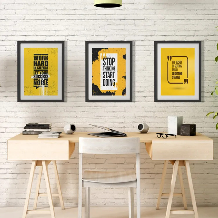 3 pcs motivational quotes wall frame combo set for room decoration ...